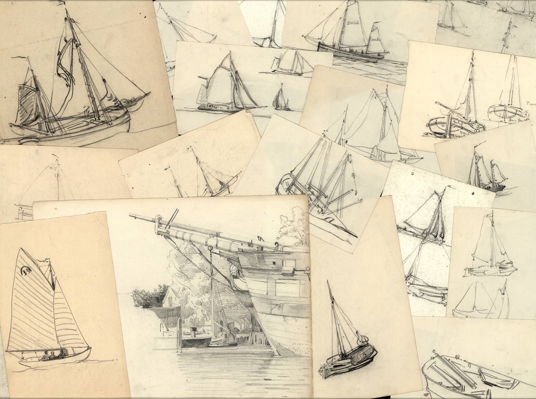 Dutch School, 19th Century | Fishing boats at the beach | MutualArt