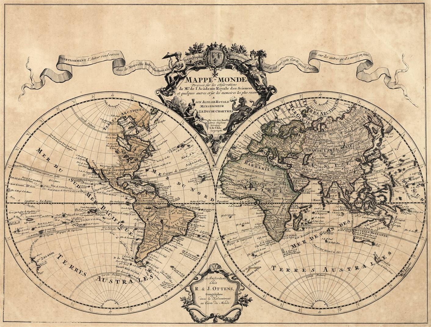 Guillaume Delisle | Mappe-Monde Dressée sur les Observations (1730) | MutualArt