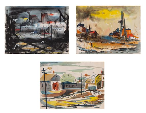 Gerald Gleeson | Village Patterns (1955) | MutualArt