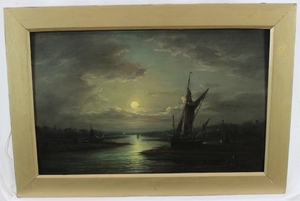 John Moore | Shipping at Moonlight | MutualArt