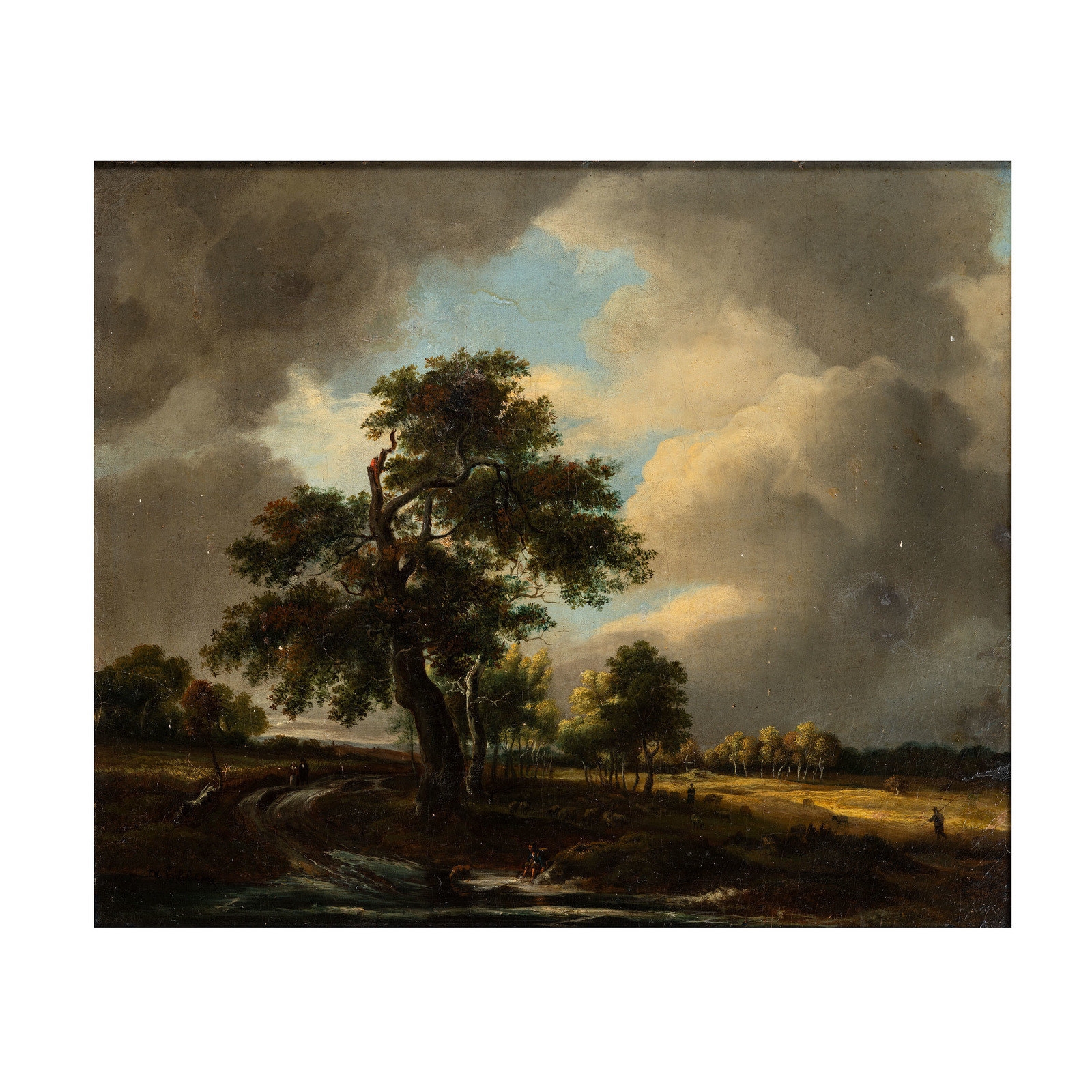 Meindert Hobbema | Figures in a Landscape | MutualArt