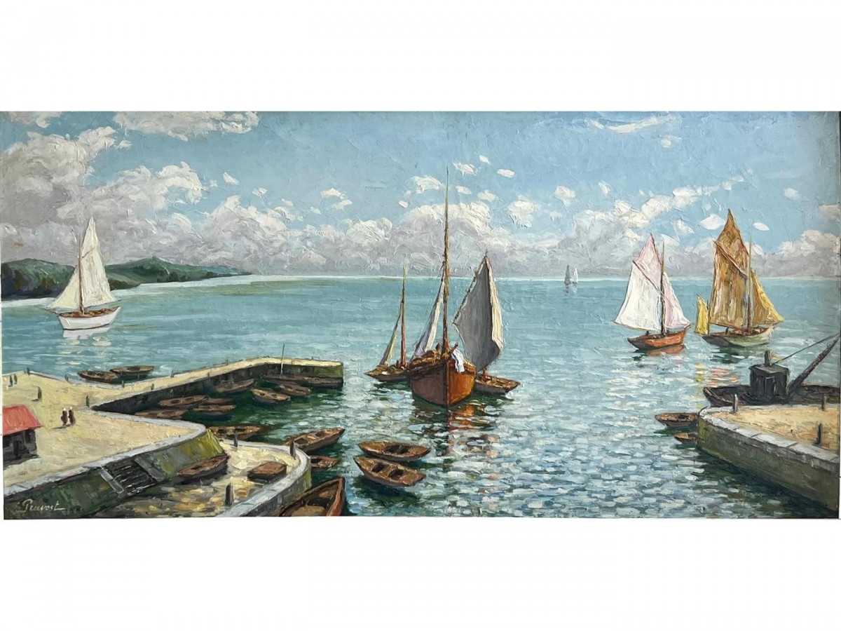 Pierre Pruvost | Voiliers au port | MutualArt