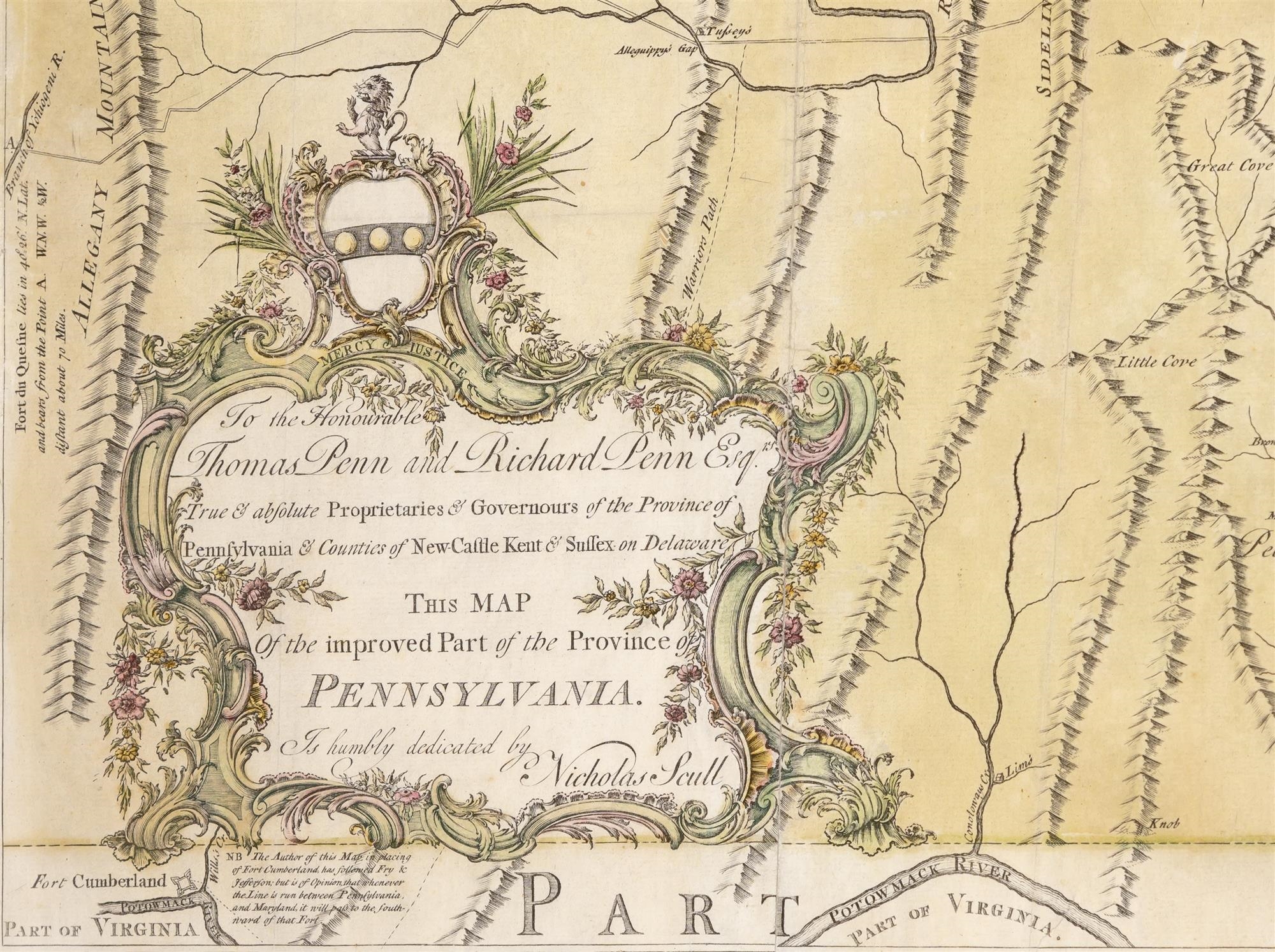 Nicolas Scull | Map of the improved Part of the Province of ...