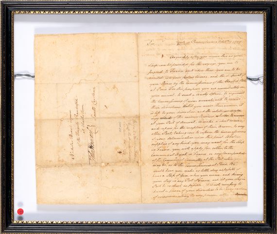 John Hancock | JOHN HANCOCK Signed naval orders sent to Captain Nicholas Biddle | MutualArt