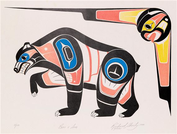 Richard Shorty | Bear and Sun (1991) | MutualArt