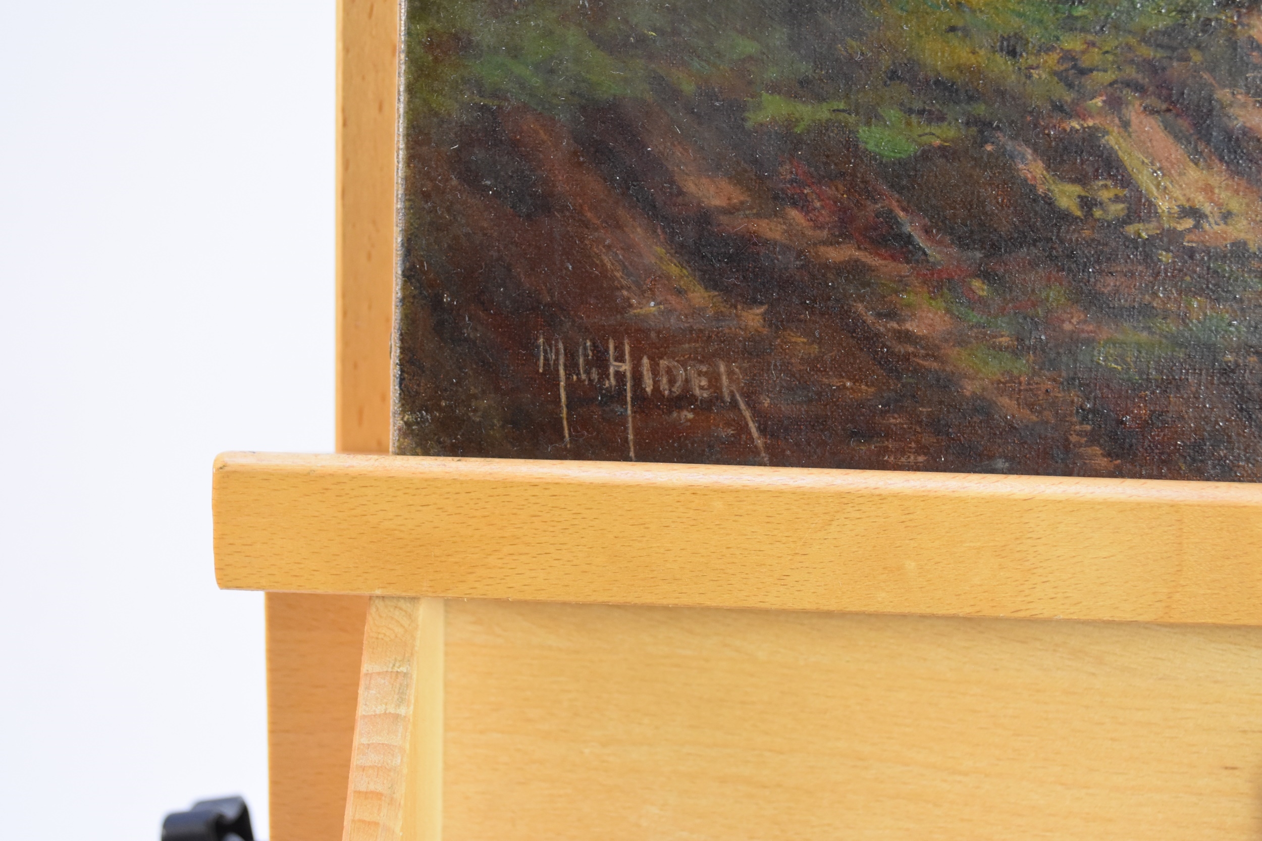 M. C. Hider | Coastal Landscape with Figures and Boats | MutualArt