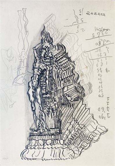 Salvador Dalí | Standing Figure on a Pedestal and Erotic Studies, circa ...