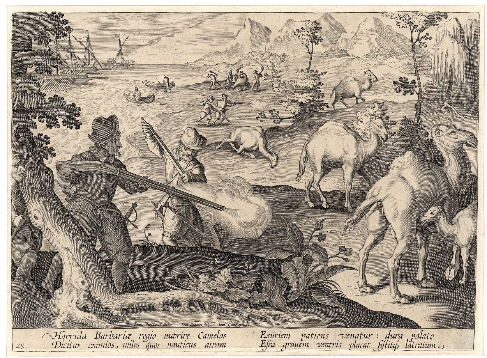 Jan II Collaert | Leopard hunt with mirrors (1506) | MutualArt