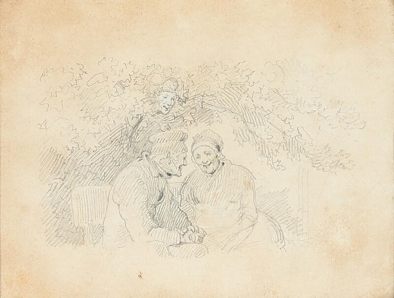 Vilhelm Pedersen | The artist's sketchbook and two framed drawings ...
