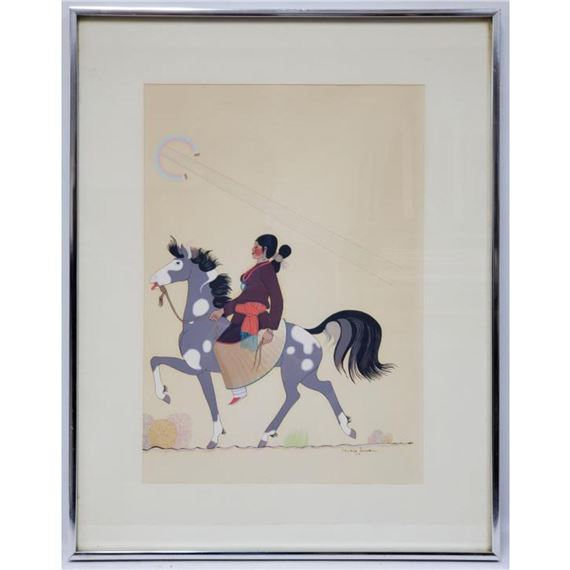 Gerald Nailor | Navajo Female on Horse | MutualArt