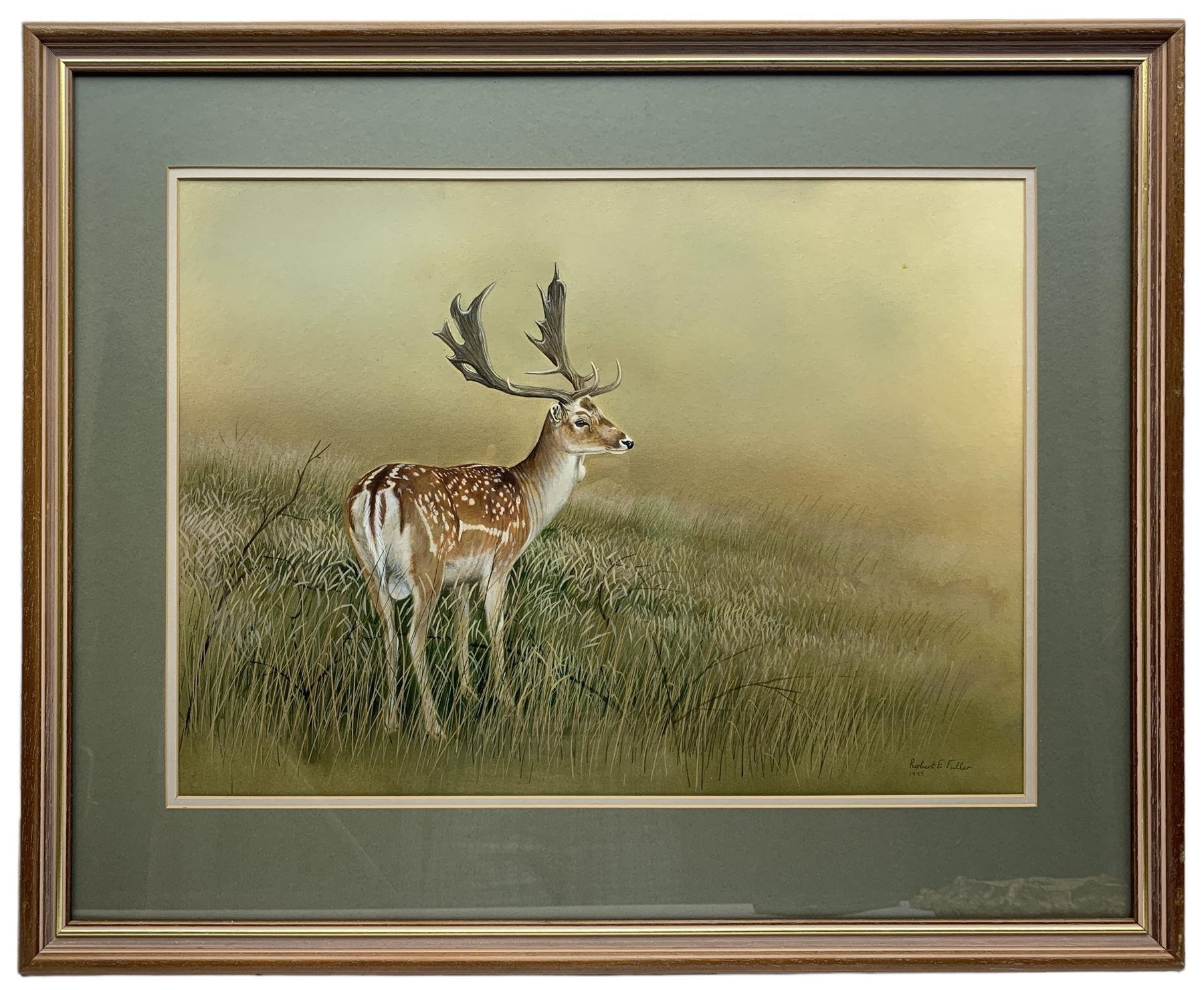 Robert E. Fuller | Fallow Deer Buck in Meadow (1993) | MutualArt