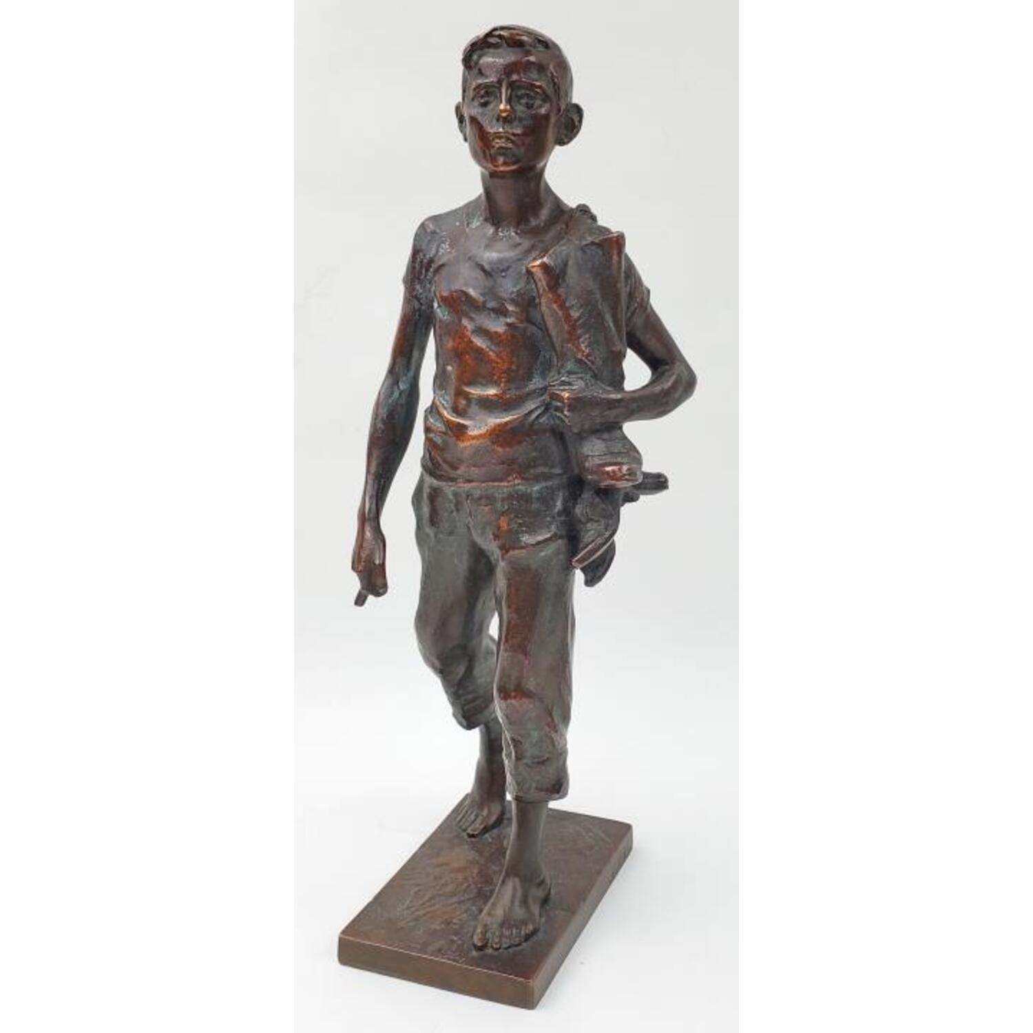 Adolf Josef Pohl | Sculpture of a Man | MutualArt