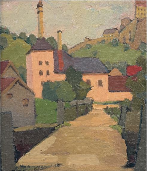 Hans Zank | Dorf in Berglandschaft | MutualArt