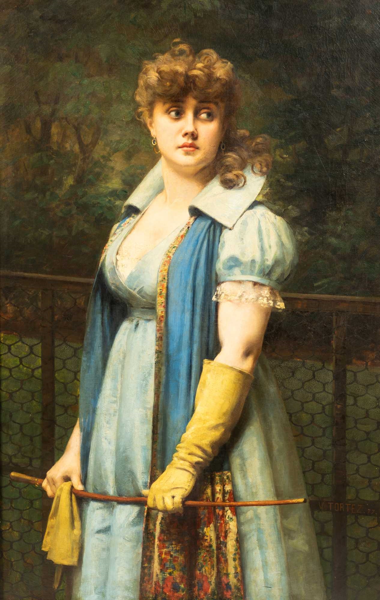 Victor Tortez | Girl with a riding Crop | MutualArt