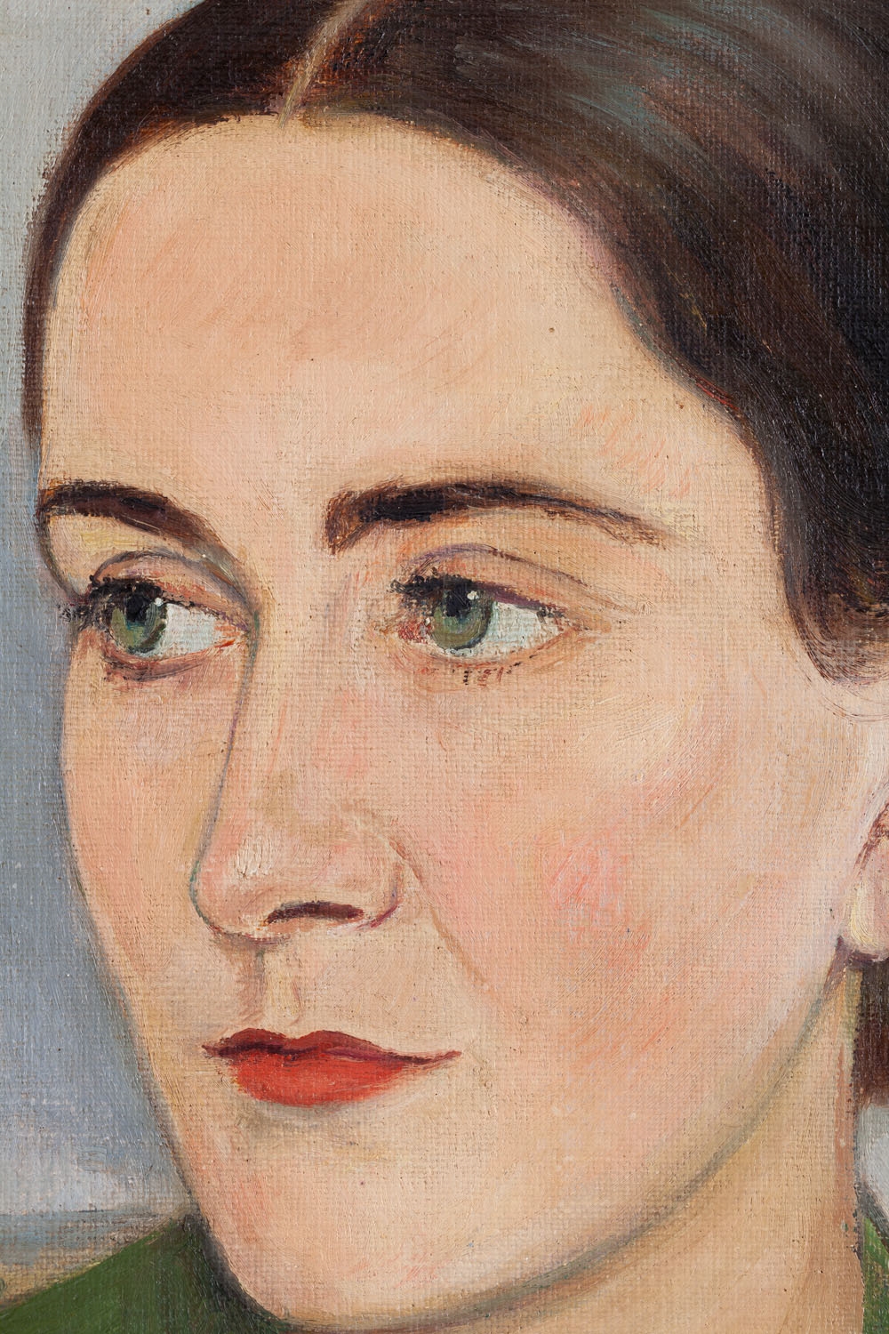 Vlastimil Hoffman | Portrait of a woman in a green blouse (1943 ...