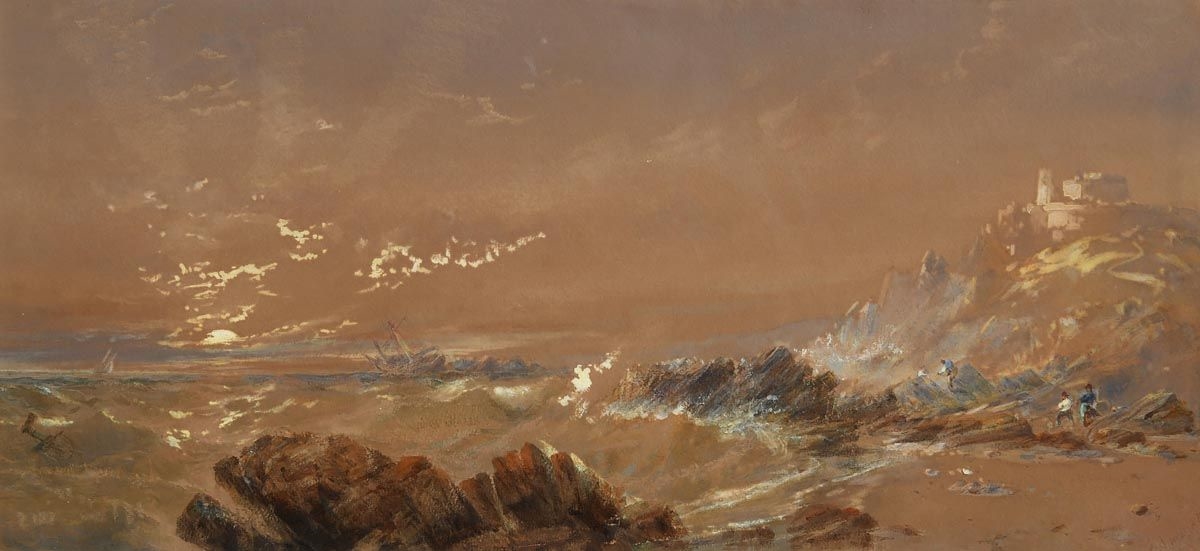 Edwin Hayes | Ships Foundering Off the Coast | MutualArt