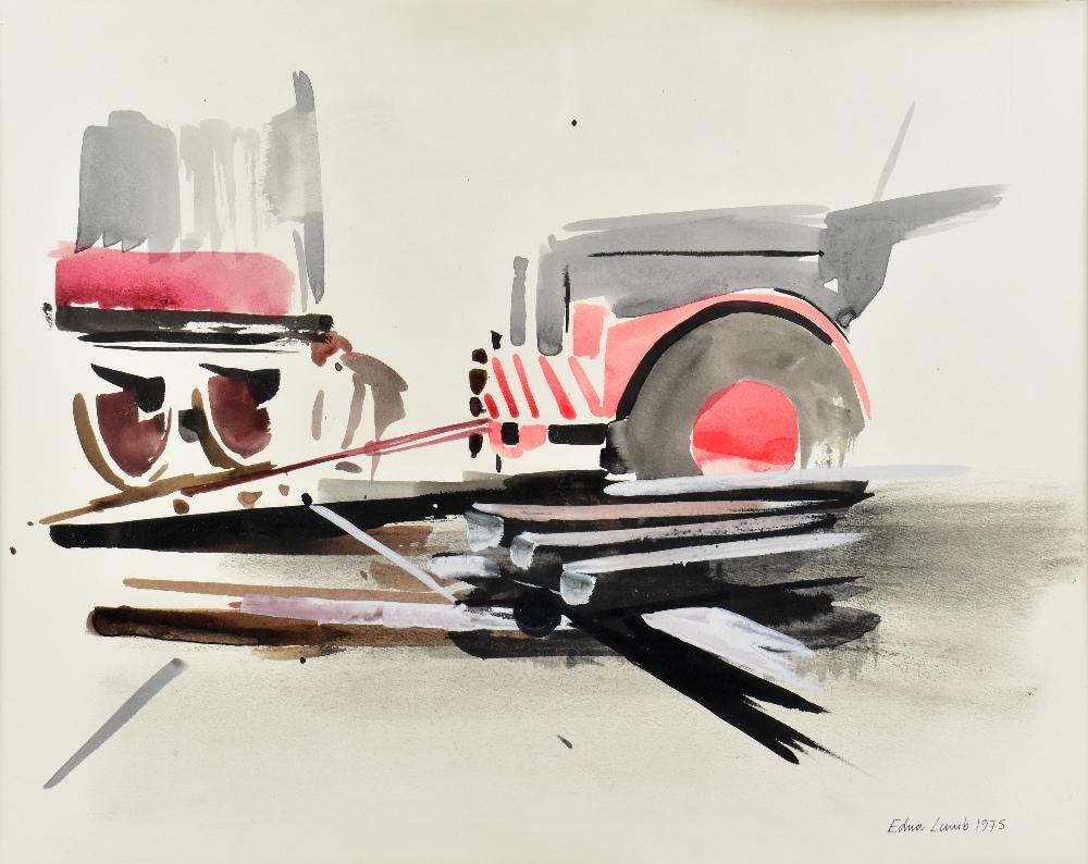 Edna Lumb | 'Tractor Pulling Coach Sideways-Clapham ' | MutualArt