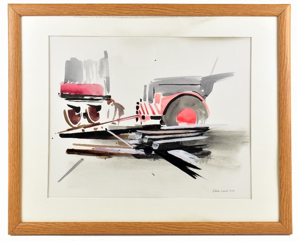 Edna Lumb | 'Tractor Pulling Coach Sideways-Clapham ' | MutualArt