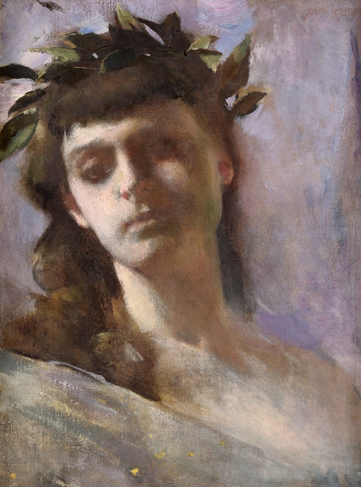 Max Kuschel | Frauenfigur mit Lorbeerkranz | MutualArt