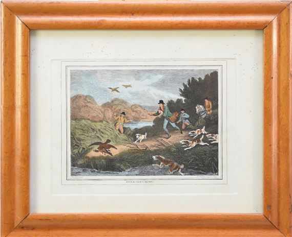 William Samuel Howitt | Pheasant Hawking, three further prints of Heron ...