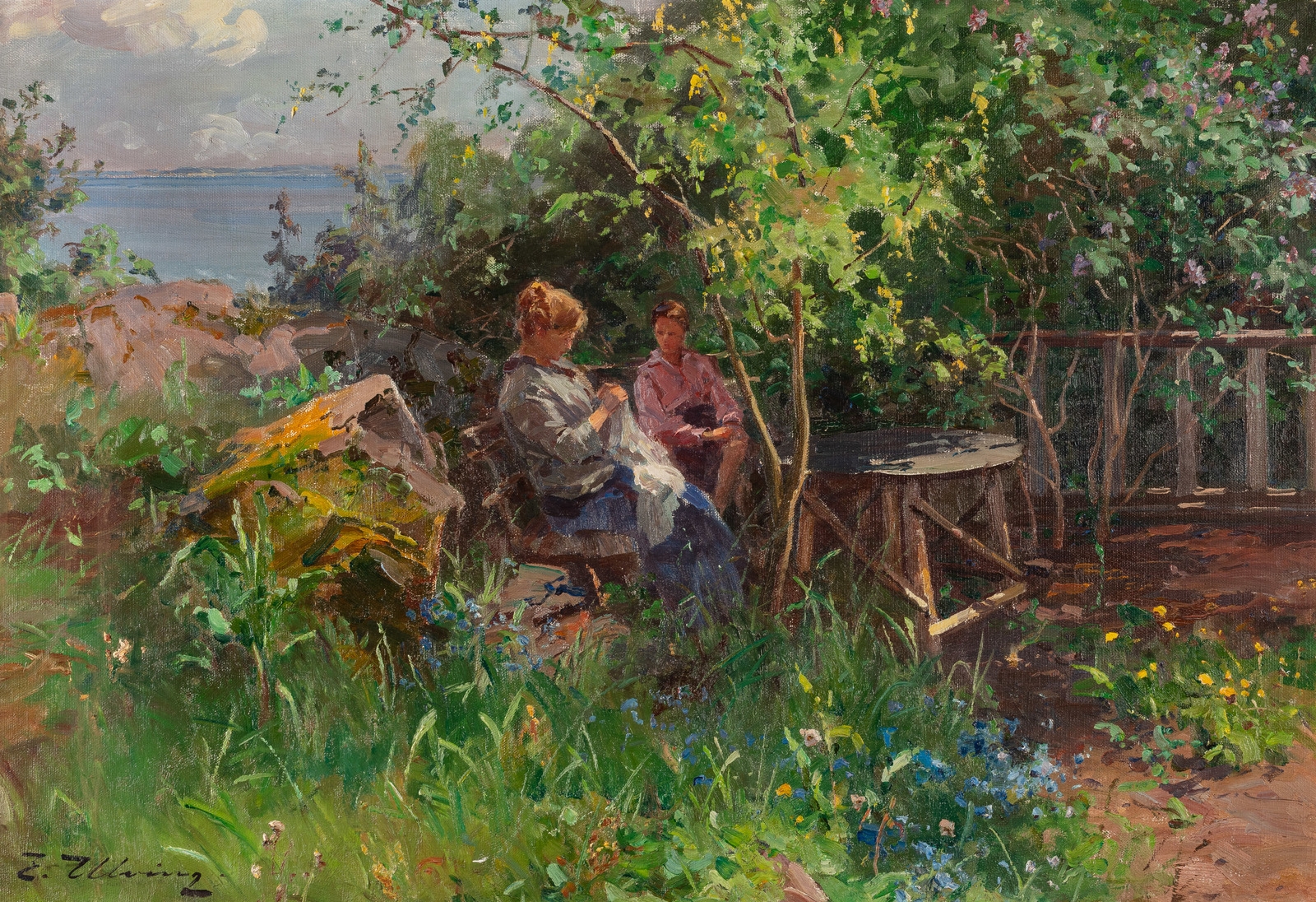 Even Ulving | Interiør fra en fiskerstue | MutualArt
