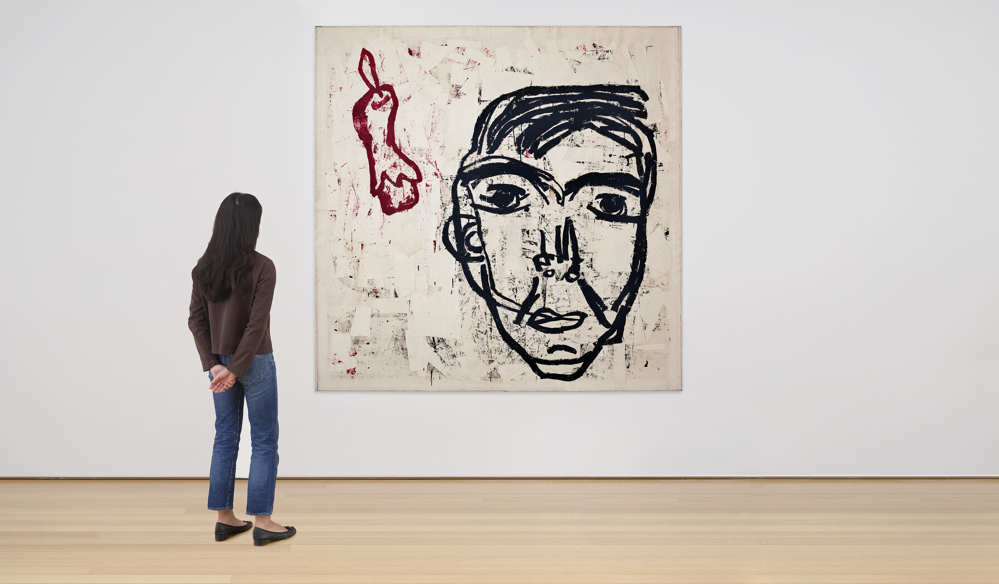 Donald Baechler | Self-Portrait as Jasper Johns | MutualArt