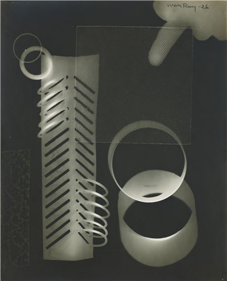 Man Ray | Rayograph with Goggles, Egg and Candle (1924) | MutualArt