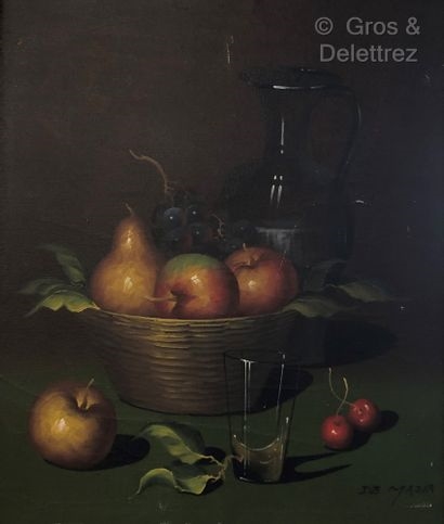 Violette de Mazia | Still life with a fruit basket | MutualArt