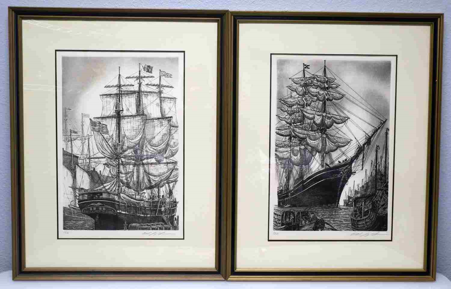 Alan Jay Gaines | Marine Time Etching Pair (1976) | MutualArt