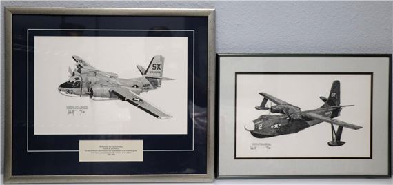 Joe Milich | 2 FRAMED AVIATION LITHOGRAPHS | MutualArt