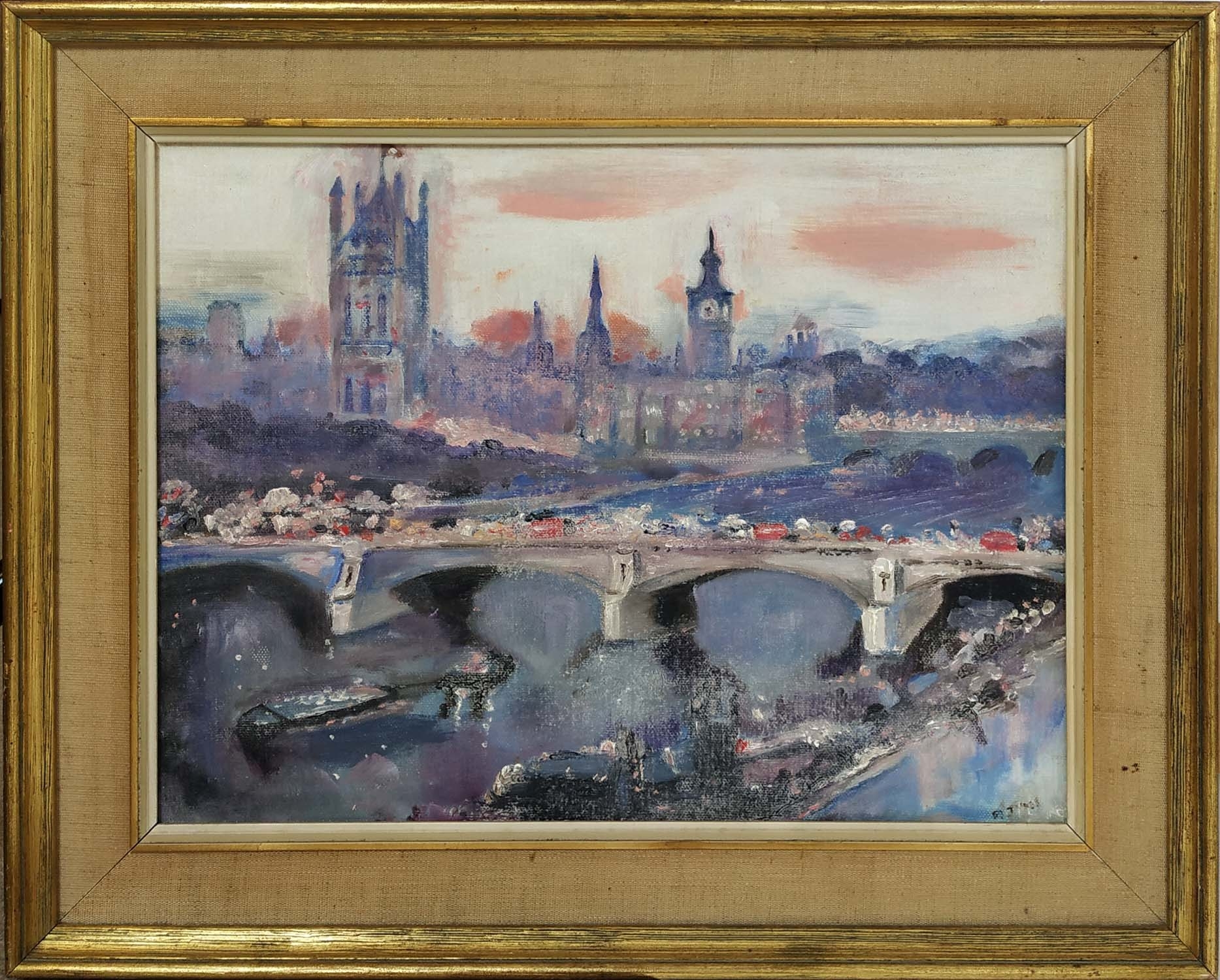 Lewis Creighton | View of Westminster with Lambeth Bridge (68) | MutualArt