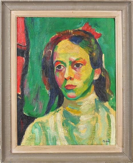 Gabriele Münter | Head and shoulders portrait of a female | MutualArt