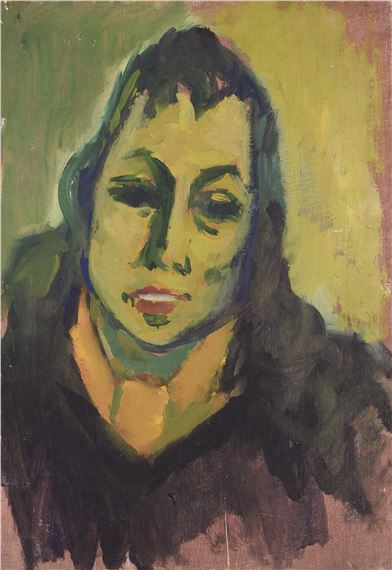 Josef Peca | Seated girl | MutualArt