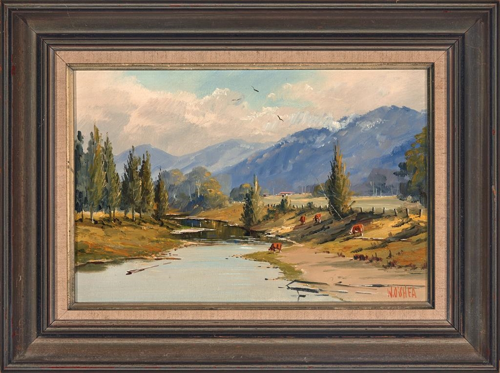 William O'Shea | Cattle Grazing Near Bellingen (1980) | MutualArt