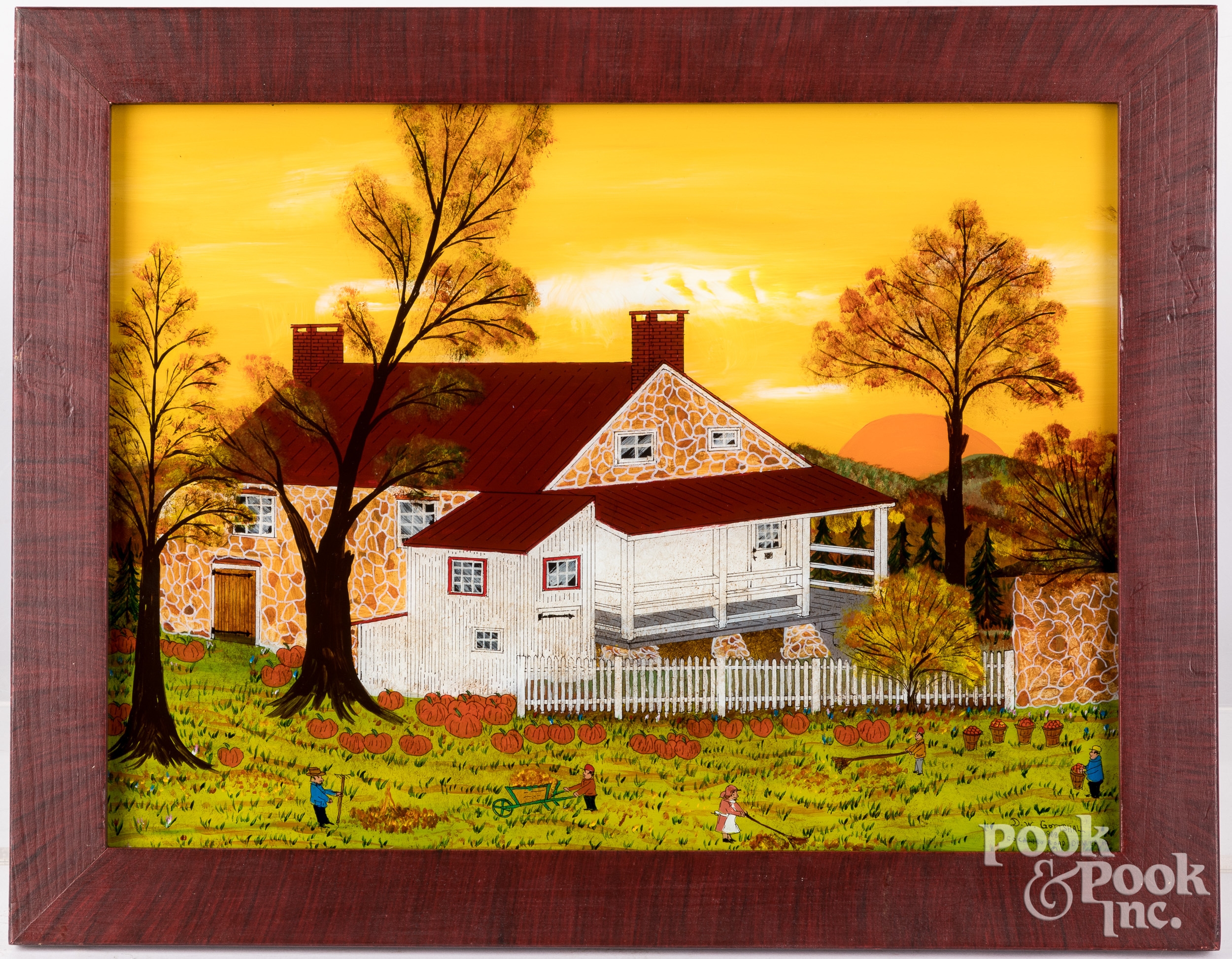 David W. Gottshall | Reverse painting on glass of a Schafferstown (1988 ...