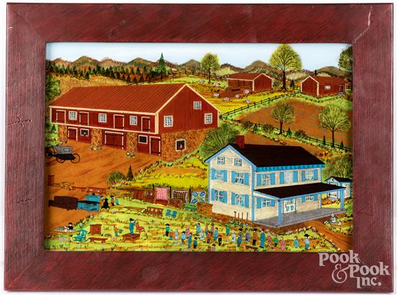 David W. Gottshall | Reverse painting on glass (1985) | MutualArt