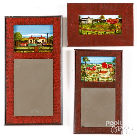 David W. Gottshall | Three reverse painting on glass | MutualArt