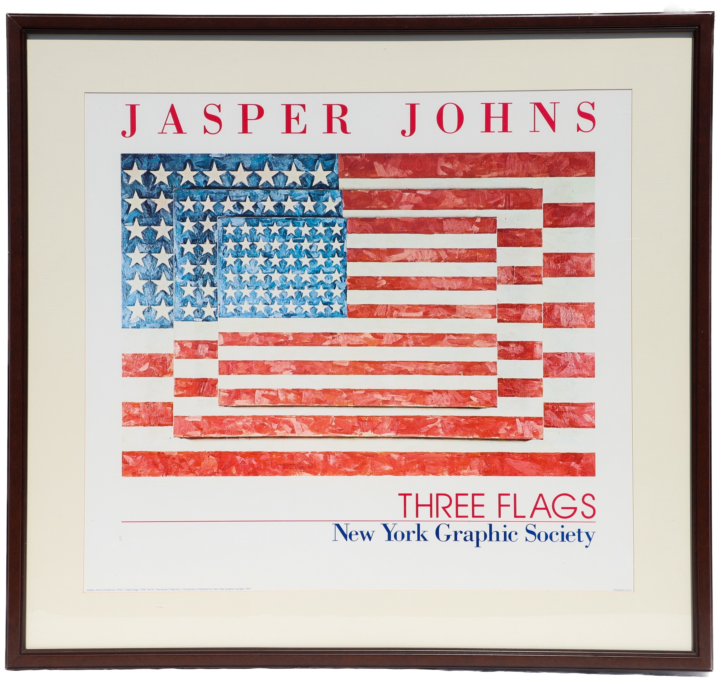 Jasper Johns | Jasper Johns Three Flags poster | MutualArt