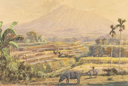 GA Kadir | Scene of a rice field | MutualArt