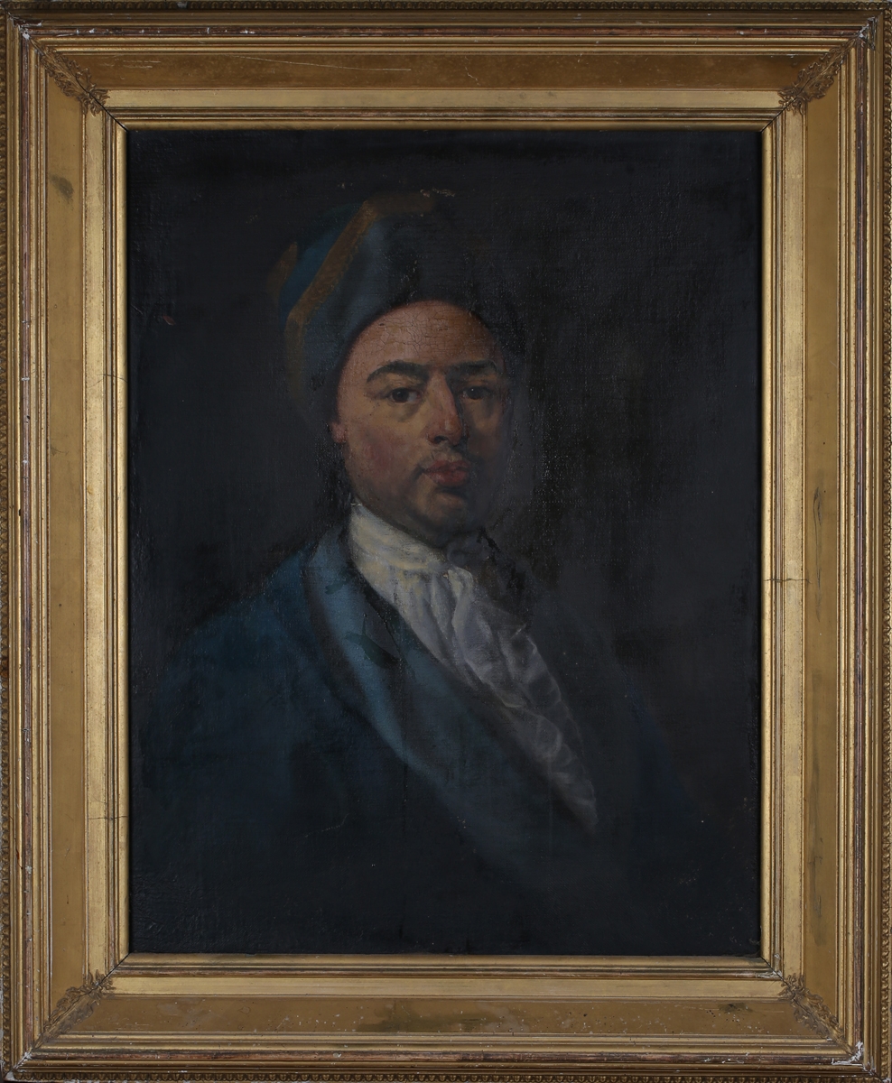 William Aikman | Portrait of a Man wearing a Silk Hat and Blue Robe ...