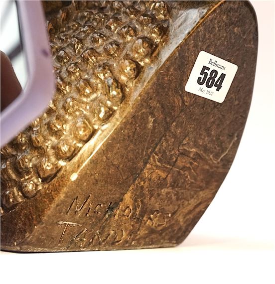 Nicholas Tandi | CARVED SERPENTINE MARBLE BUST OF A SHONA QUEEN | MutualArt