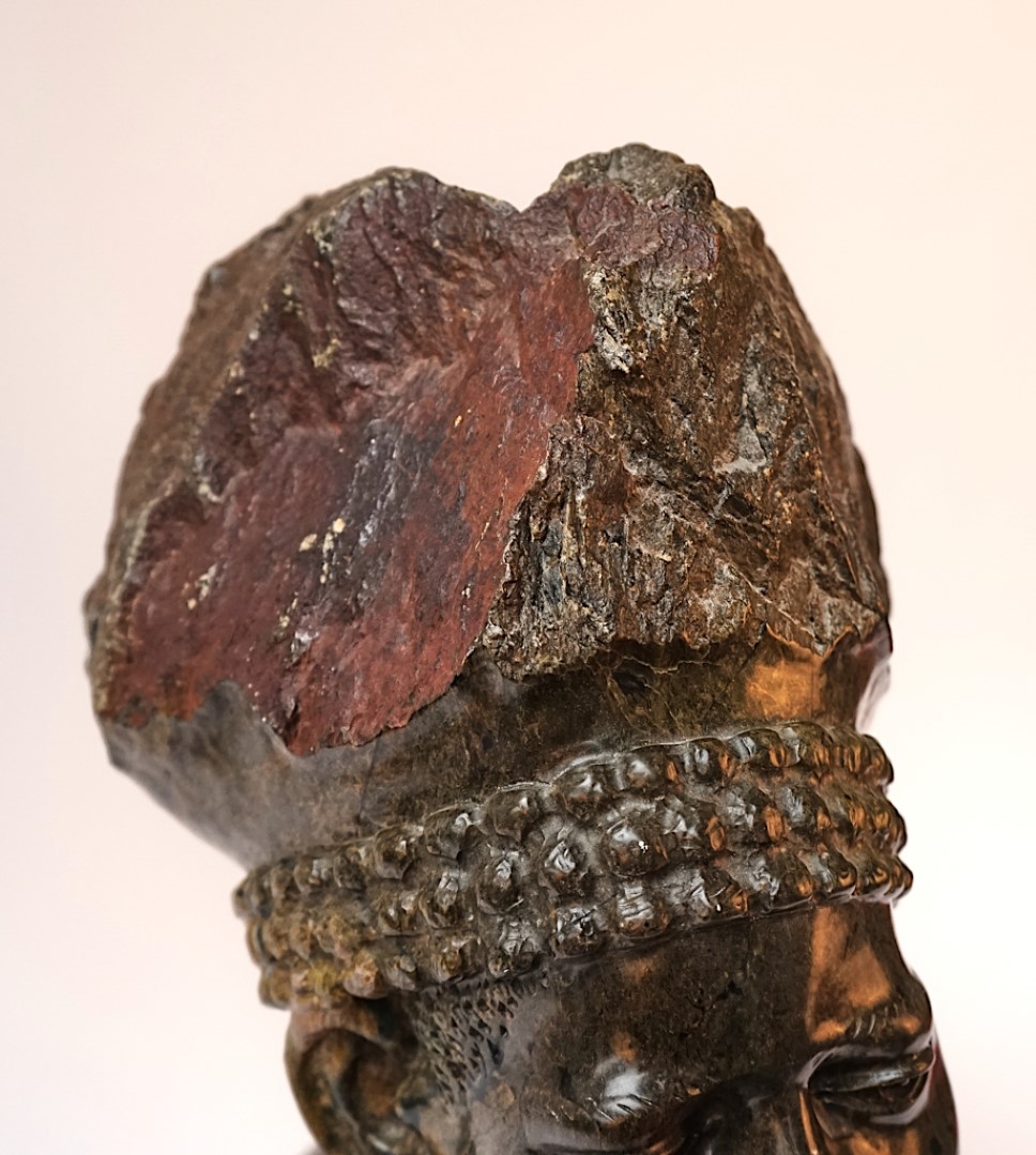 Nicholas Tandi | CARVED SERPENTINE MARBLE BUST OF A SHONA QUEEN | MutualArt