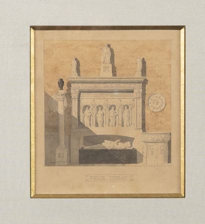 Felix Duban | View of Renaissance architecture elements, preserved in a ...