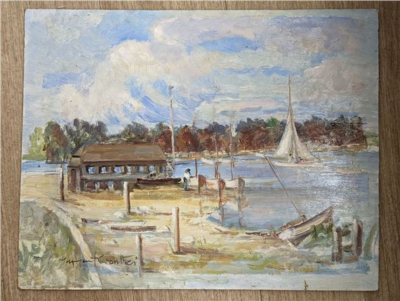 Deryck Stephen Crowther | Yachts in harbour | MutualArt