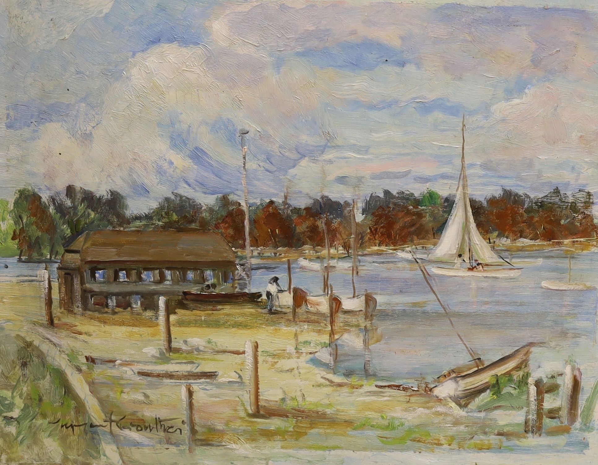 Deryck Stephen Crowther | Yachts in harbour | MutualArt