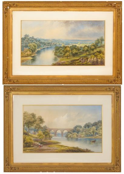 Thomas Harper | BYWELL CASTLE AND REMAINS OF ROMAN BRIDGE (Circa 1850 ...