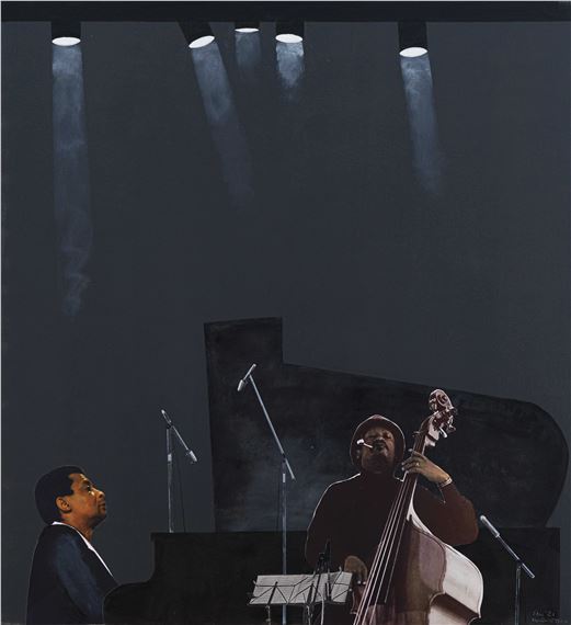 Sam Nhlengethwa | Abdullah Ibrahim and Johny Dyani (2021) | MutualArt