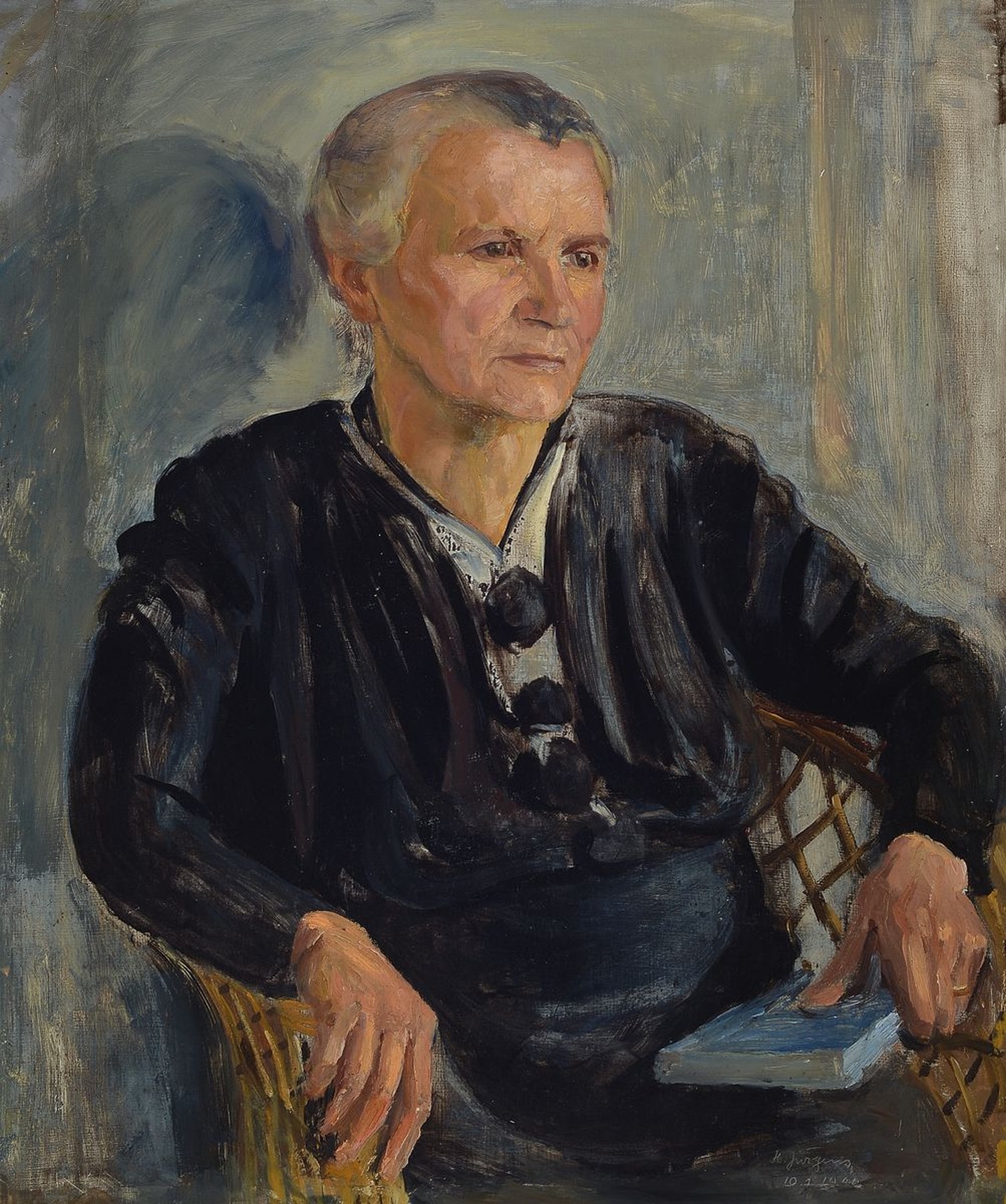 Hermann Jürgens | portrait of a woman with book | MutualArt