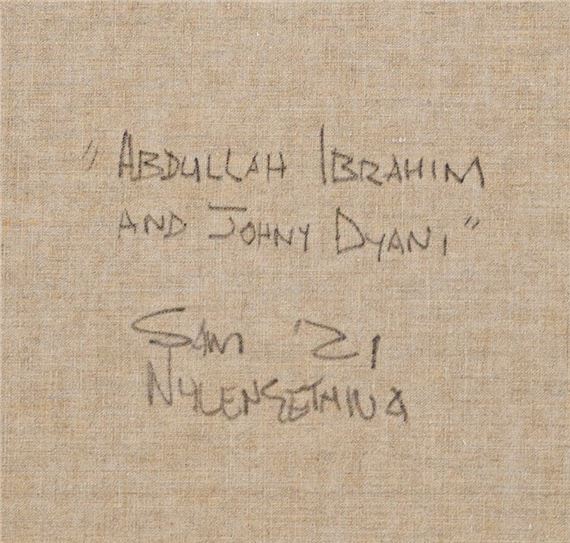 Sam Nhlengethwa | Abdullah Ibrahim and Johny Dyani (2021) | MutualArt