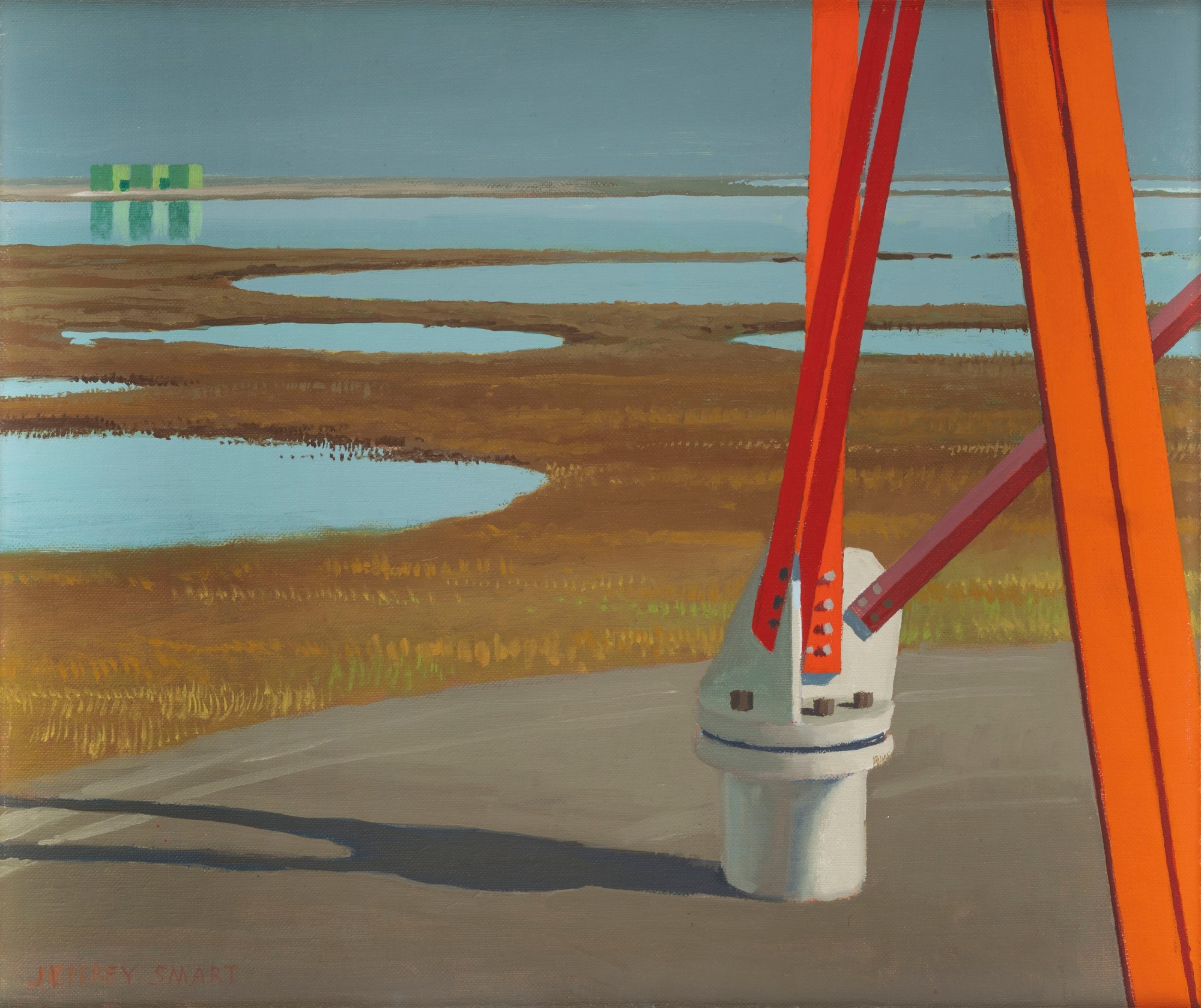 Jeffrey Smart | First Study for The Arrow Carriers (1978) | MutualArt